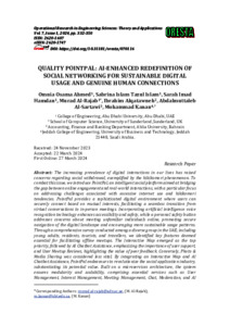 QUALITY POINTPAL: AI-ENHANCED REDEFINITION OF SOCIAL NETWORKING FOR ...