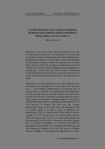 Cruel Optimism (Review) - SURE